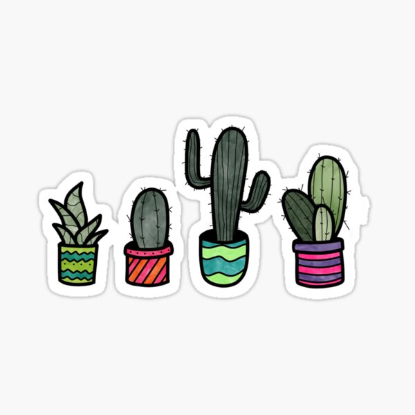 "Cacti" Sticker for Sale by Judiklassen | Redbubble