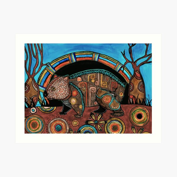 "The early wombat catches the rainbow" Art Print by dishmoptop | Redbubble