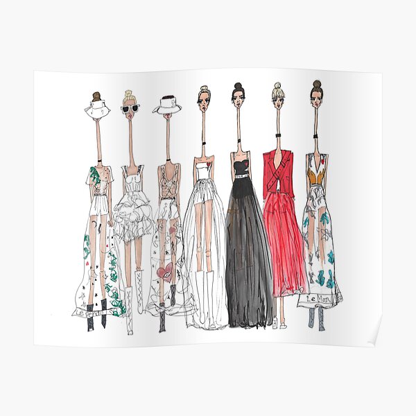 "runway " Poster by drawpaintdesign | Redbubble