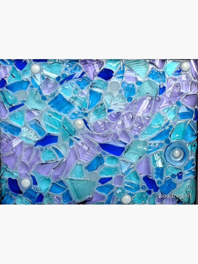 "Smash Glass in Blue, Teal and Purple" Art Print by courtneyjart ...