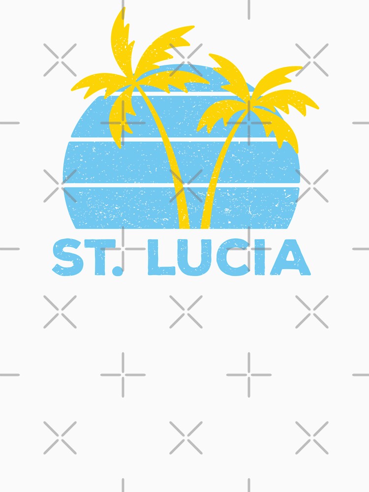"St Lucia Retro" T-shirt for Sale by teesaurus | Redbubble | i love st ...