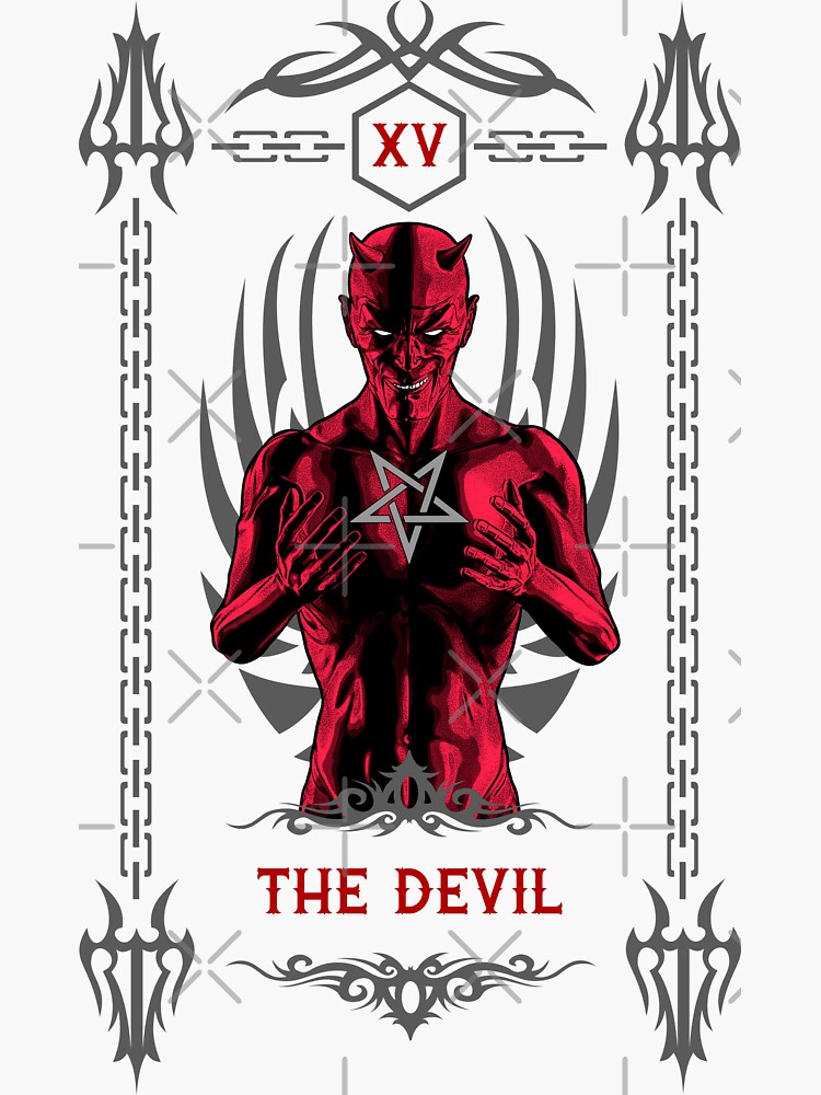 "The Devil XV Tarot Card" Sticker for Sale by GrandeDuc | Redbubble