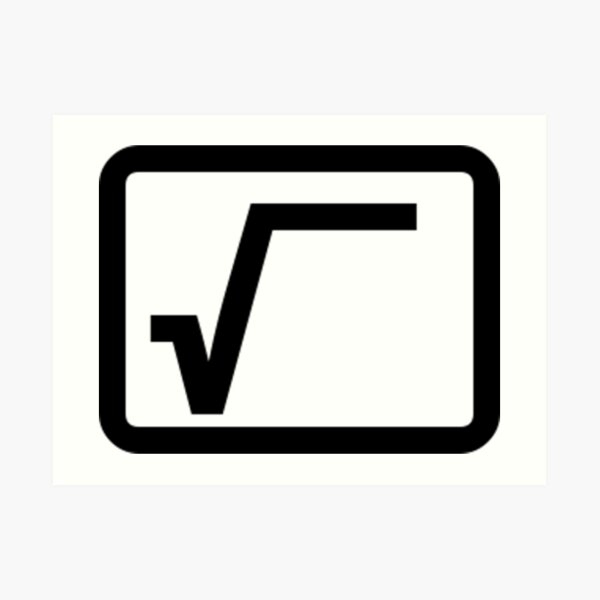 "Square root button." Art Print for Sale by 2monthsoff | Redbubble