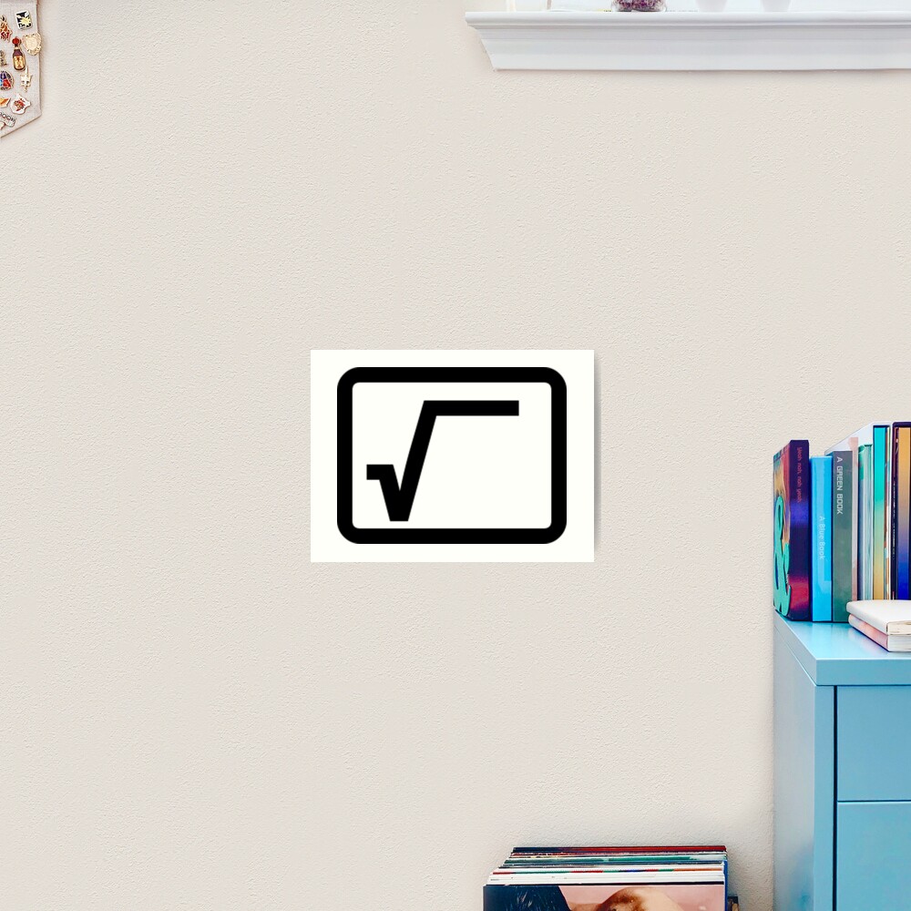 "Square root button." Art Print for Sale by 2monthsoff | Redbubble