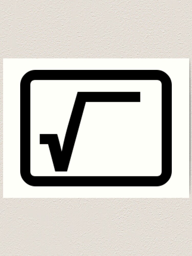 "Square root button." Art Print for Sale by 2monthsoff | Redbubble