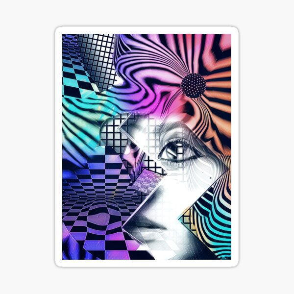 "Geometric and 3D inspired" Sticker for Sale by GK17 | Redbubble