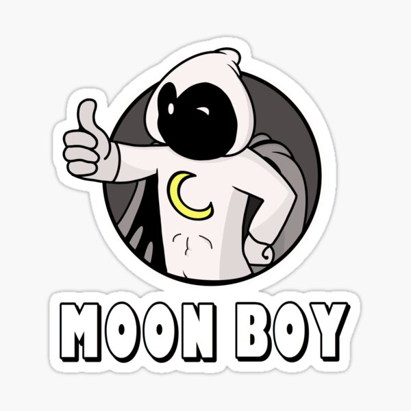 "Moon Boy" Sticker for Sale by Milasneeze | Redbubble