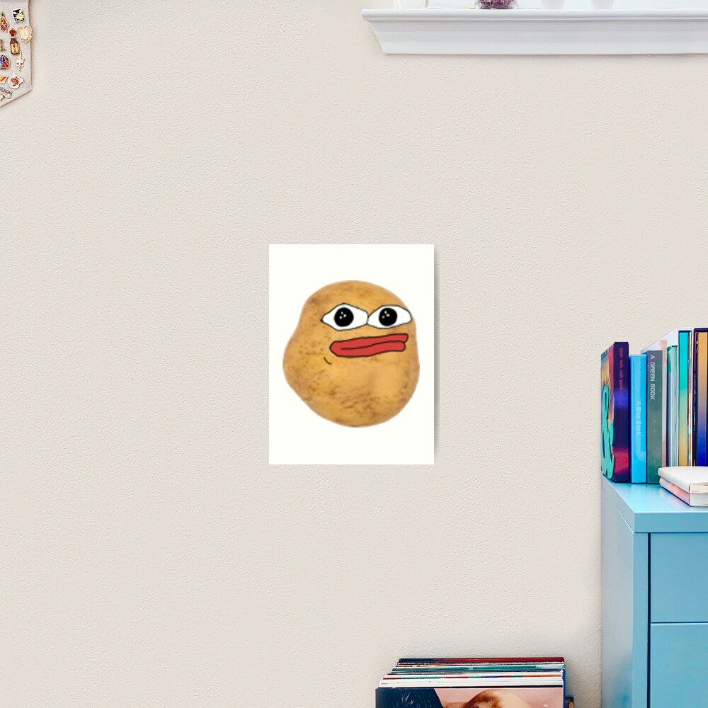 "Potato Weird Peepoweird Emote Pepe Frog Peepo" Art Print by Vannoffel ...