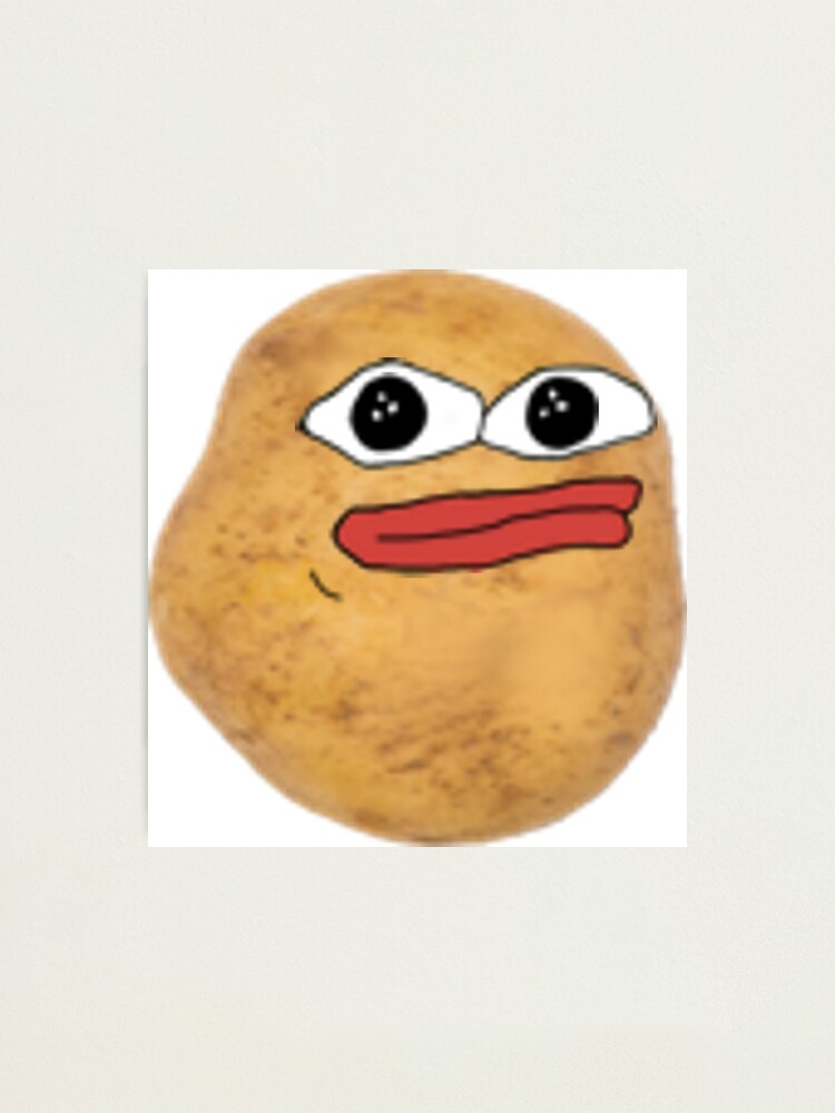 "Potato Weird Peepoweird Emote Pepe Frog Peepo" Photographic Print by ...