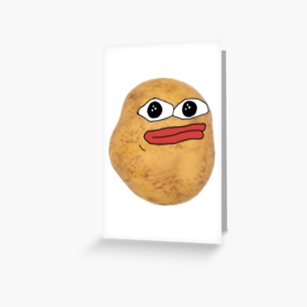 "Potato Weird Peepoweird Emote Pepe Frog Peepo" Greeting Card by ...