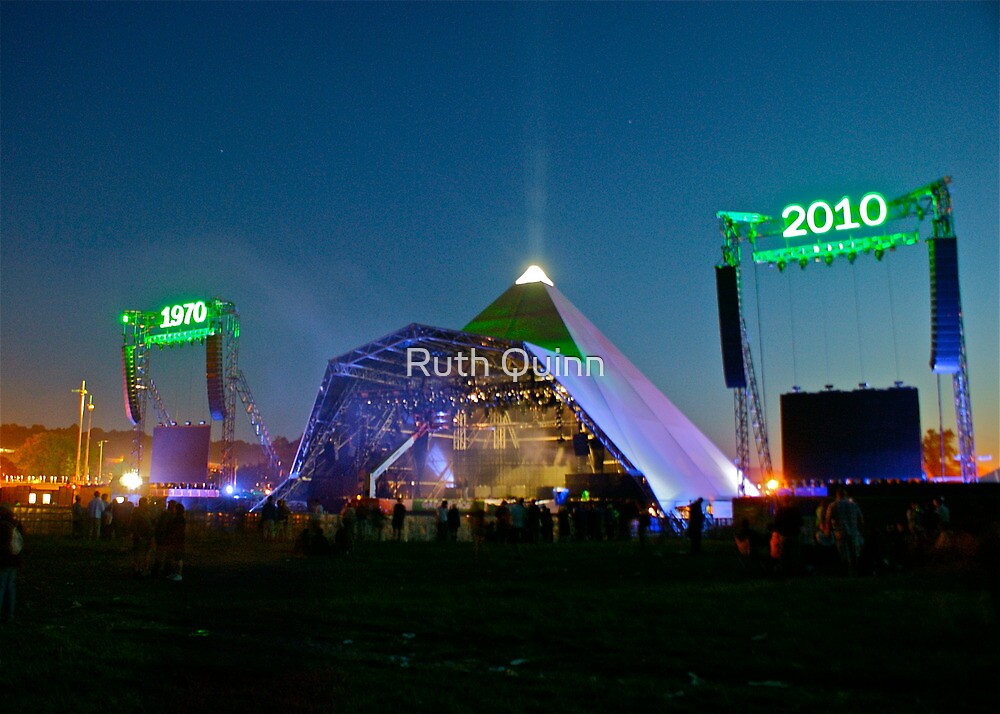 "The Pyramid Stage @ 40" by Ruth Quinn | Redbubble