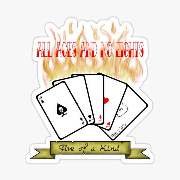 "All Aces and No Eights" Sticker for Sale by Fiendtown | Redbubble