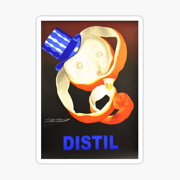 "DISTIL APERITIF Orange Alcohol Beverage Achille Mauzan Art Deco ...