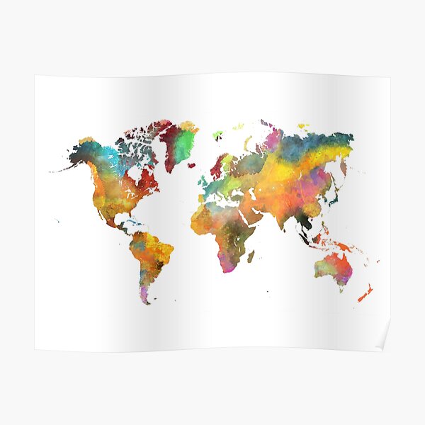 "world map 3" Poster by JBJart | Redbubble