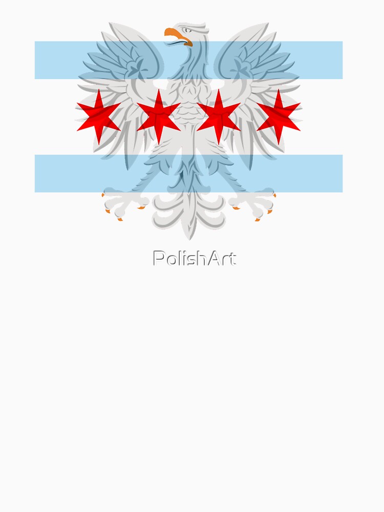 "Polish Eagle Chicago Flag" T-shirt for Sale by PolishArt | Redbubble ...