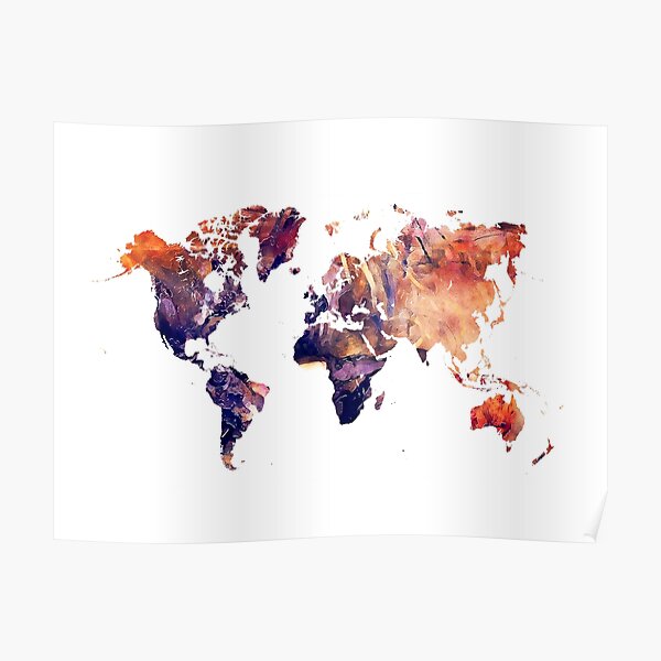 Póster «mapa del mundo # mapa del mundo # mapa» de JBJart | Redbubble