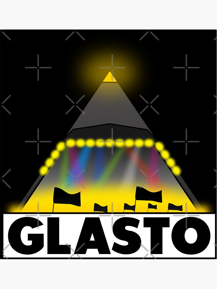 "Glasto Design" Sticker for Sale by Russ Johnson | Redbubble