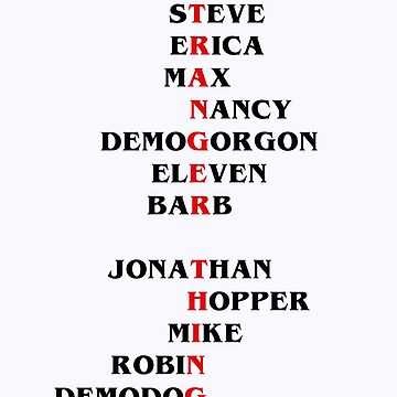 "STRANGER THINGS - Names" Kids T-Shirt for Sale by claudiamonte | Redbubble