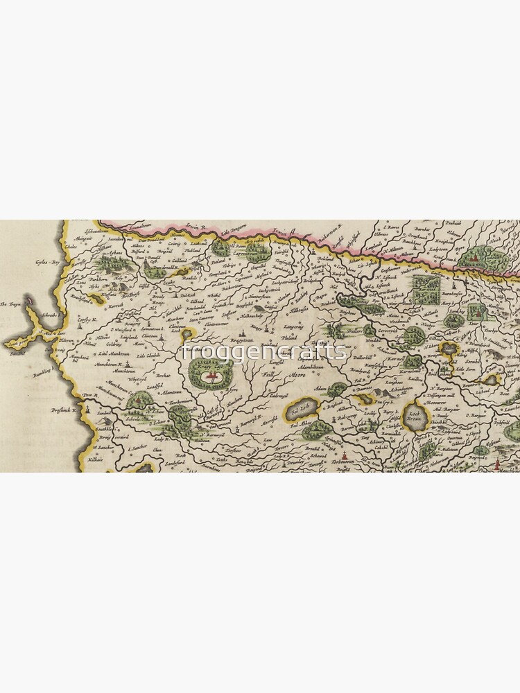 "Kyle Map Scotland Blaeu 1654" Sticker for Sale by froggencrafts ...