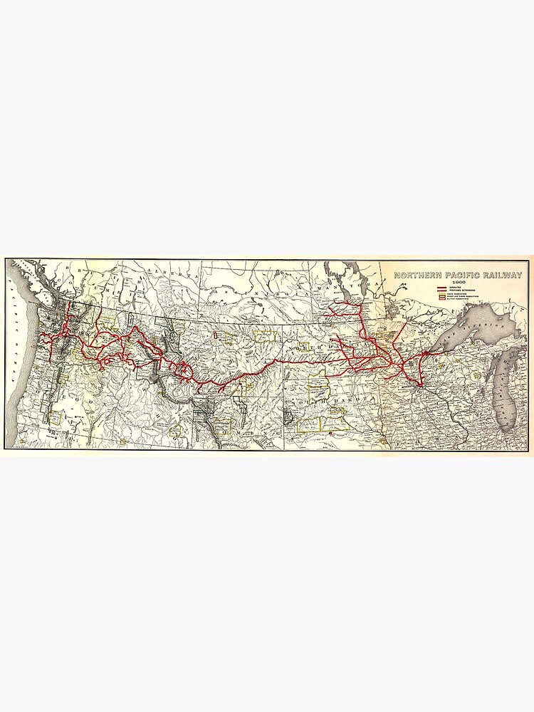 "NORTHERN PACIFIC RAILWAY MAP 1900" Photographic Print by Daniel ...