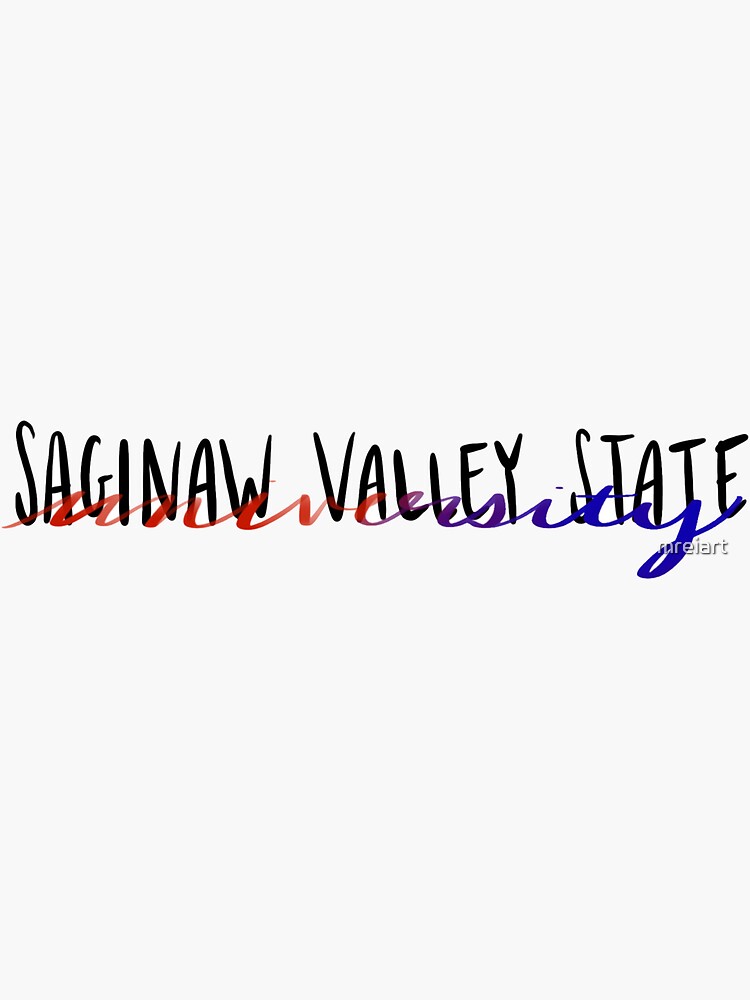"SVSU- Saginaw Valley" Sticker for Sale by mreiart | Redbubble