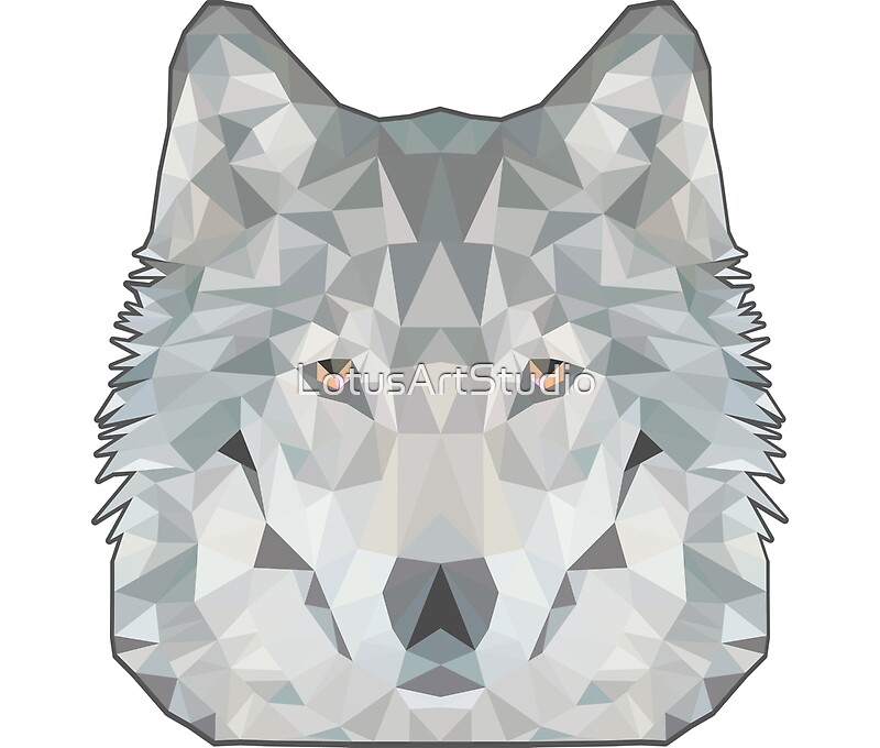"Wolf poly" by LotusArtStudio | Redbubble