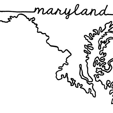 "Maryland State Outline" Sticker for Sale by jamiemaher15 | Redbubble