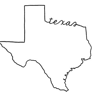 "Texas State Outline" Sticker for Sale by jamiemaher15 | Redbubble