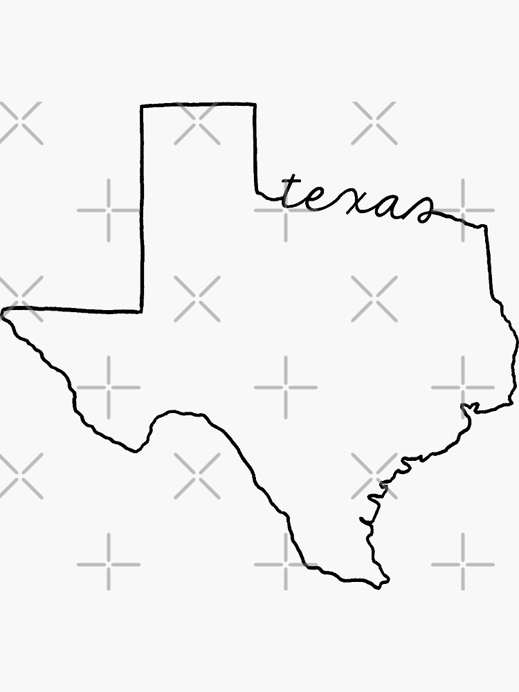 "Texas State Outline" Sticker for Sale by jamiemaher15 | Redbubble