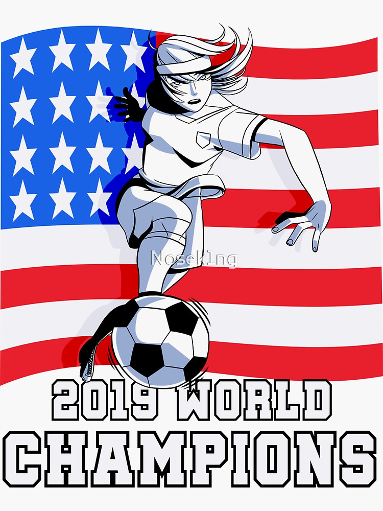 "World Champions USA Women's Soccer USWNT" Sticker for Sale by Nosek1ng ...