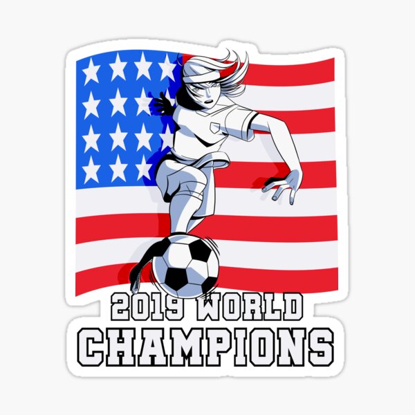 "World Champions USA Women's Soccer USWNT" Sticker for Sale by Nosek1ng ...