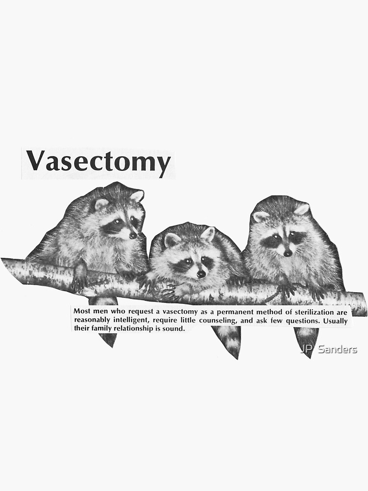 "Vasectomy " Sticker for Sale by John-Paul Sanders | Redbubble