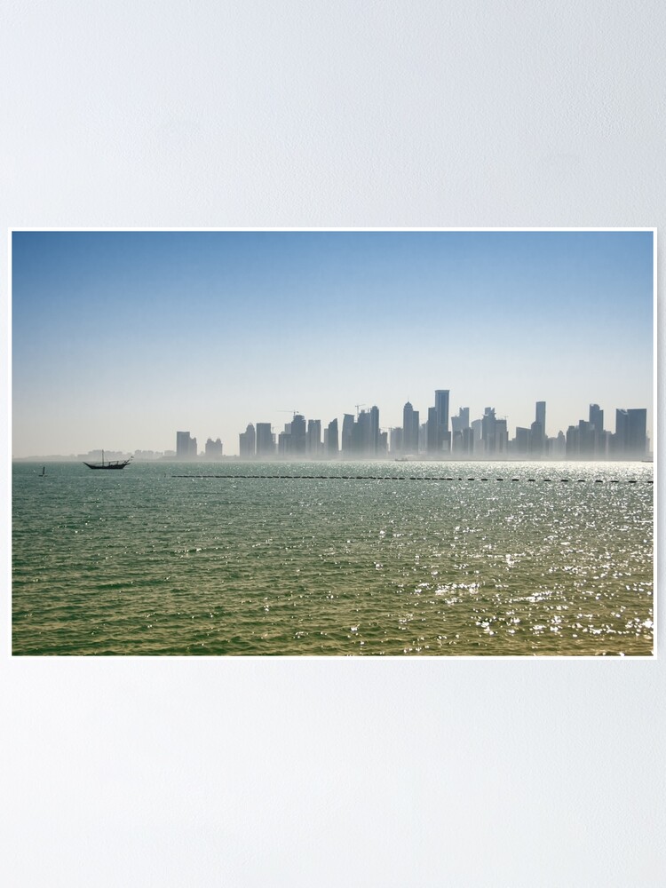 "Doha Skyline" Poster by Kasia-D | Redbubble