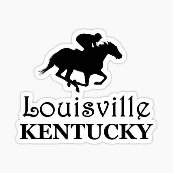 "Louisville Kentucky Horse Script" Sticker for Sale by slappywalker ...