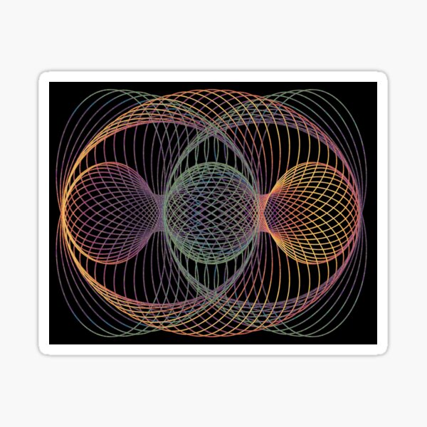 "Interference Patterns of Rotating Ellipses" Sticker for Sale by ...