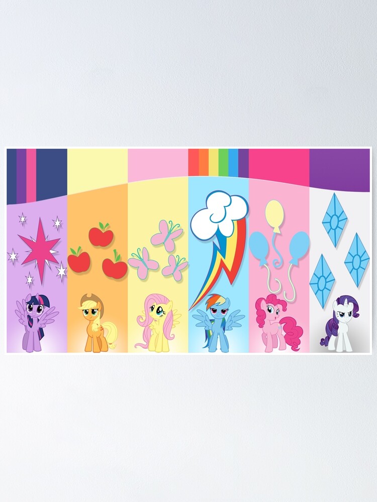 "The Mane 6" Poster by cw1998 | Redbubble