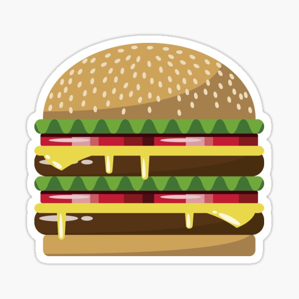 "The King Of Hamburgers With Double Cheese" Sticker by JoseZurita ...