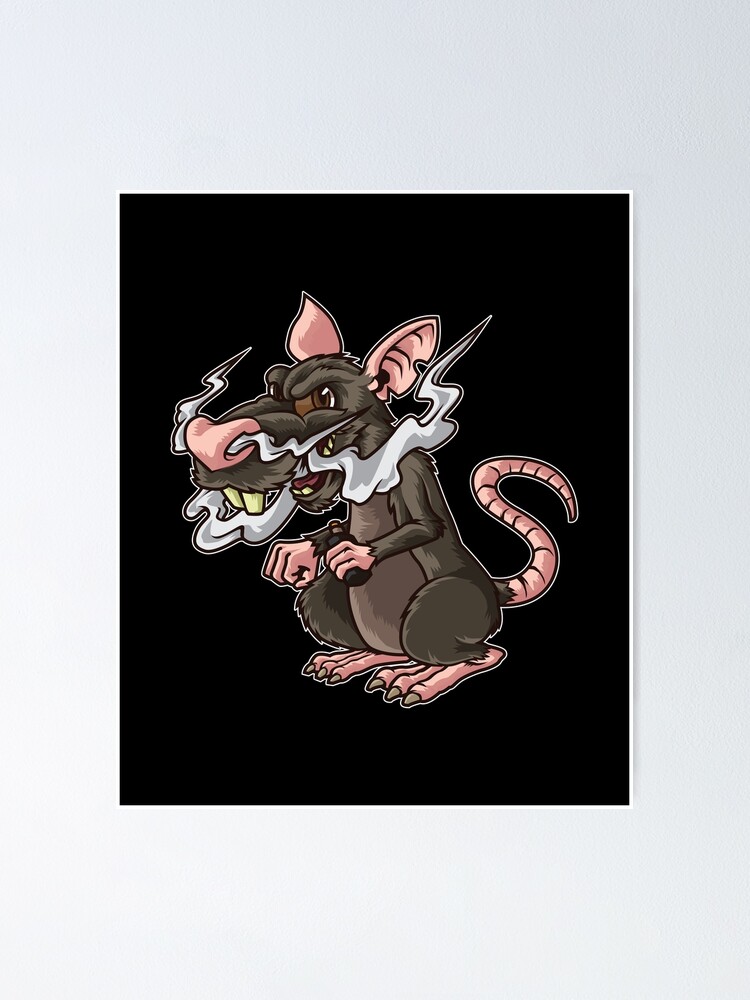 "Vaping Rat Illustration | Rattus Vape Vermin" Poster by anziehend ...
