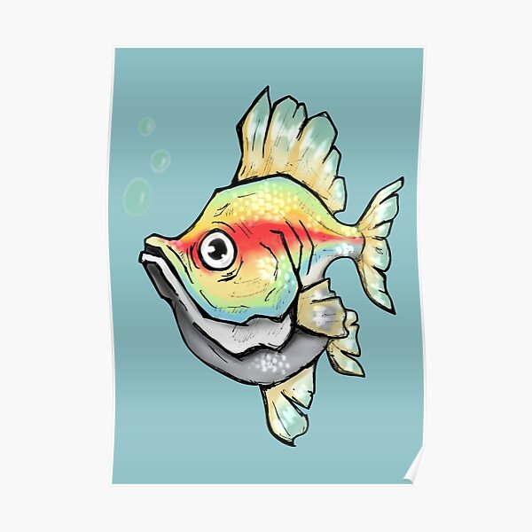 "Rainbow fish" Poster by Captainhalfblk | Redbubble