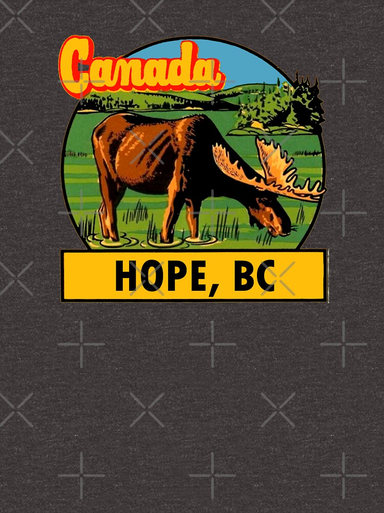 "Hope BC British Columbia Moose Vintage Travel Decal" T-shirt for Sale ...