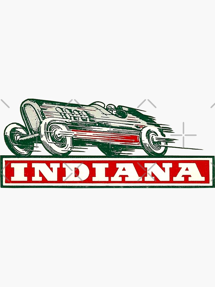 "Indiana IN State Indianapolis Vintage Travel Decal" Sticker for Sale ...