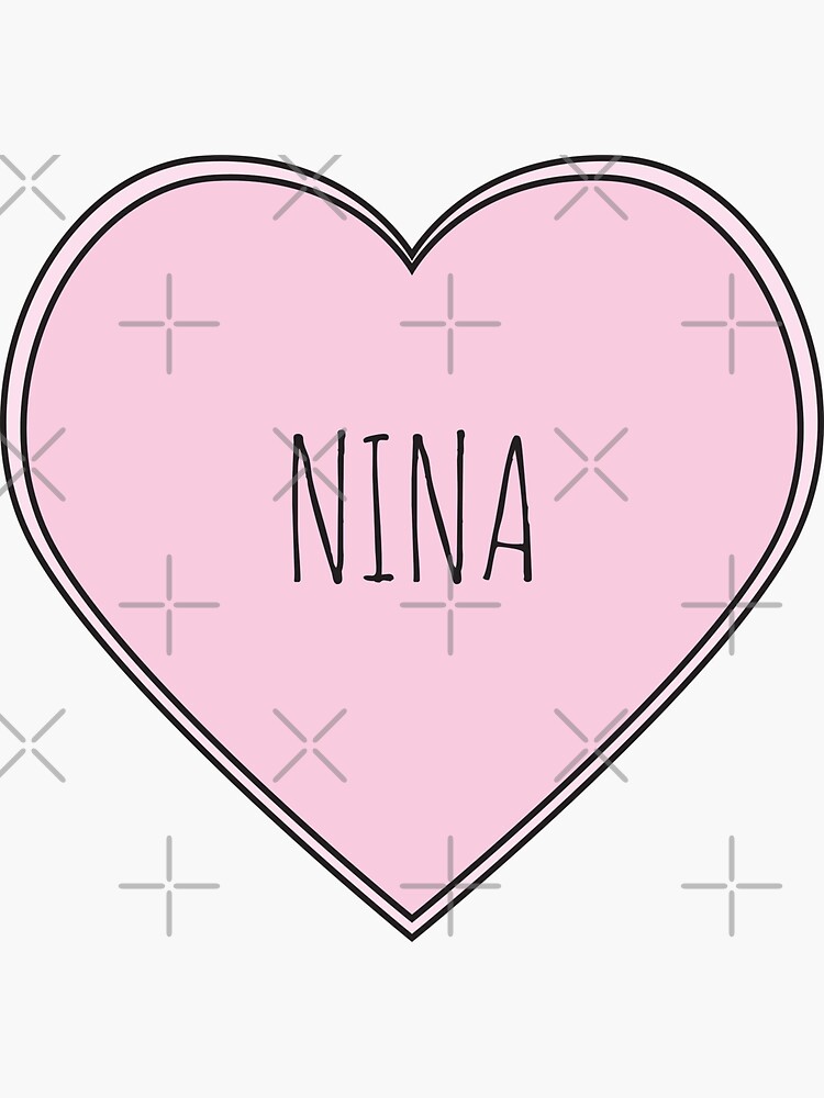 "Nina Heart" Sticker by teesaurus | Redbubble