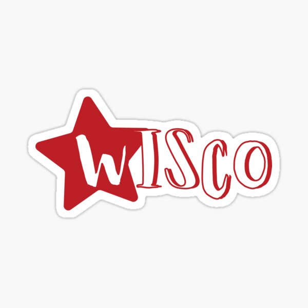 "Wisco, UWMadison" Sticker for Sale by attractivemilk | Redbubble