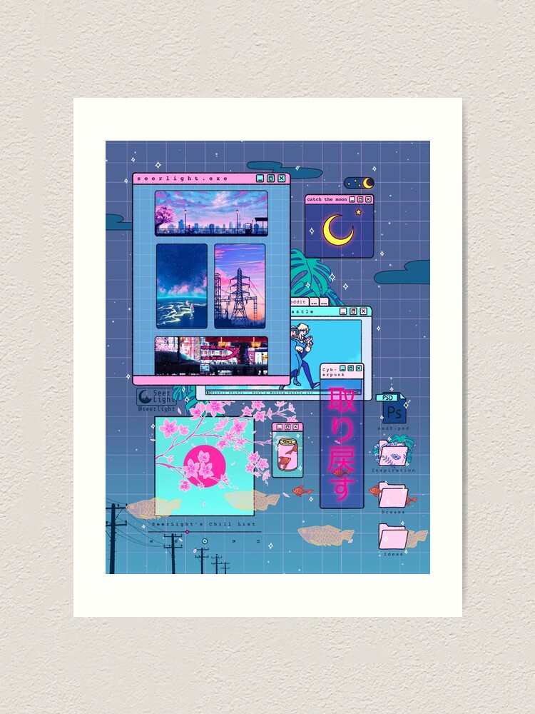 "SeerLight desktop night" Art Print for Sale by SeerStuff | Redbubble