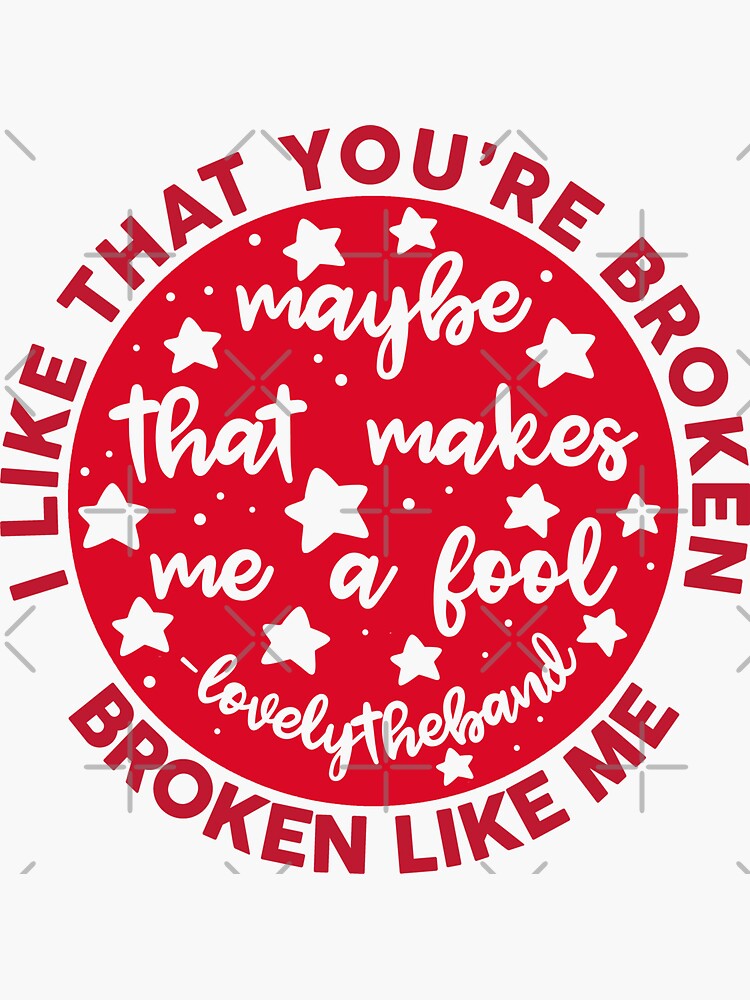 "broken" Sticker for Sale by laurel98 | Redbubble