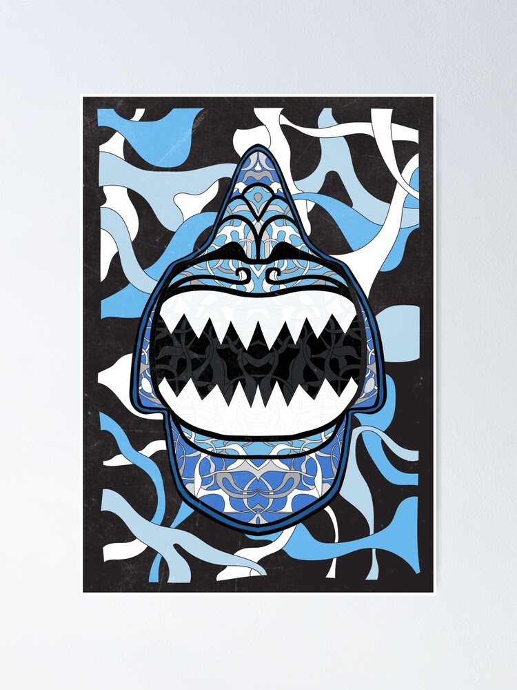 "Tiki Shark" Poster by ThomasTheTran | Redbubble