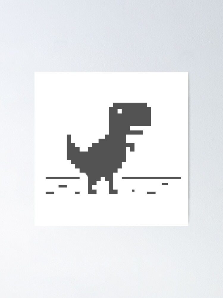"Dino T-Rex Runner Tyrannosaurus Dino Chrome" Poster by anitaharalo ...