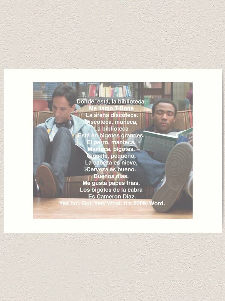 "Spanish 101 Rap- Community" Art Print for Sale by poppetini | Redbubble