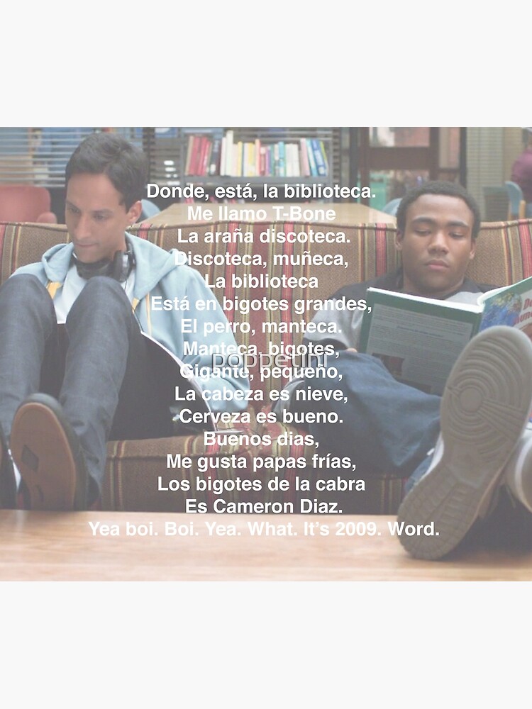 "Spanish 101 Rap- Community" Art Print for Sale by poppetini | Redbubble