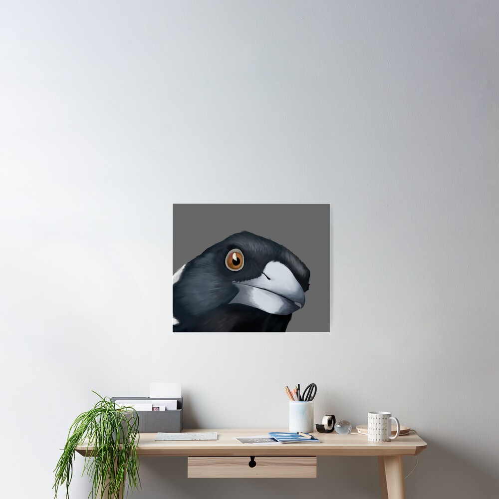 "Magpie Face" Poster by DILLIGAFM8 | Redbubble